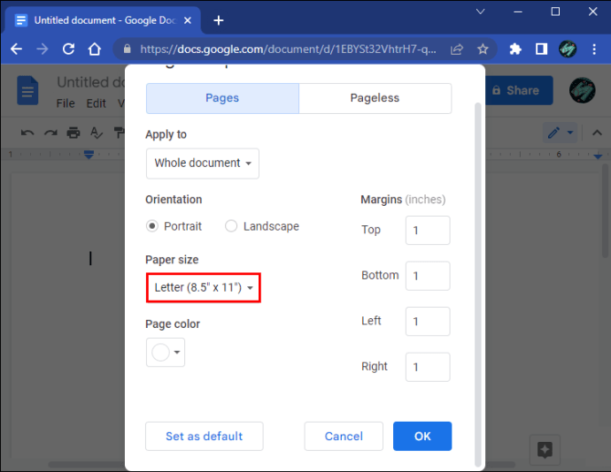 Cách Thay đổi Kích Thước Trang Trong Google Docs